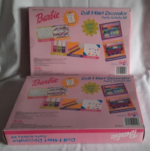 Barbie | Toys | Barbie Doll Tshirt Decorator Party Activity Kits 200 ...